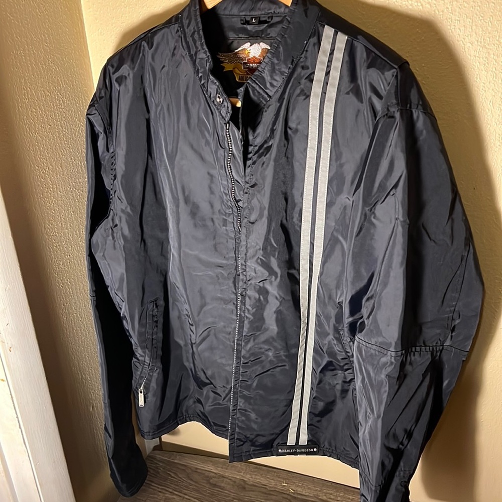 Harley-Davidson Mens Racing Stripes Nylon Jacket Colo… - Gem